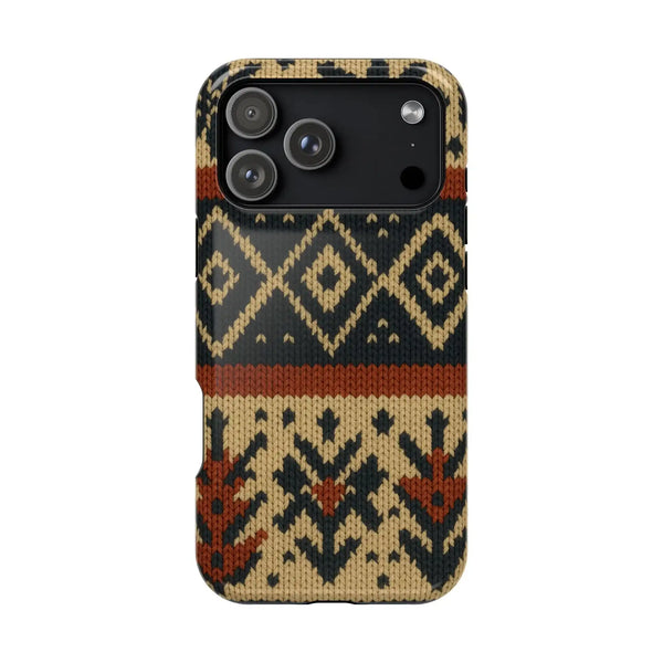 Nordic Knit Pattern MagSafe Impact-Resistant iPhone Case - Shamo's